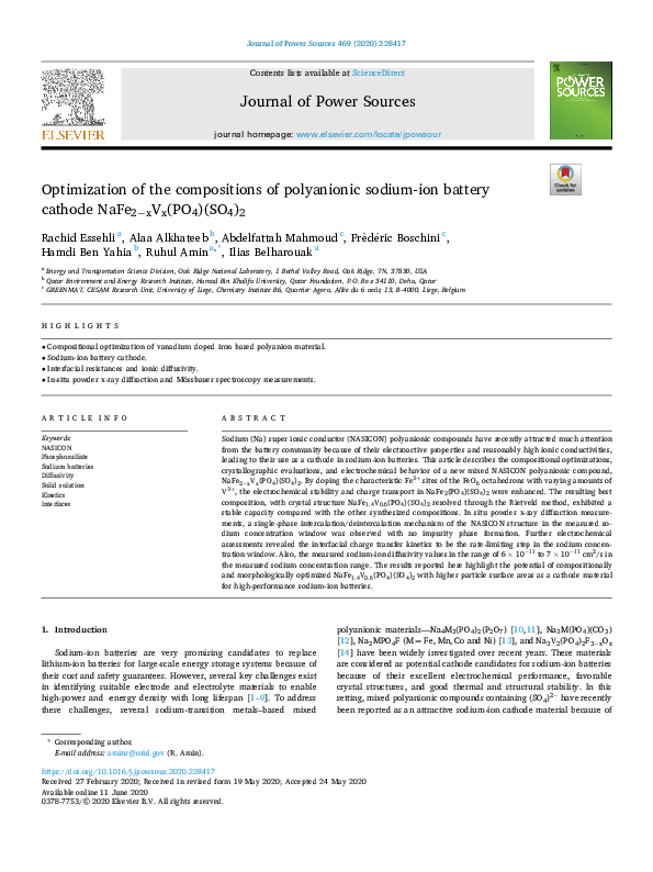 (PDF) Optimization of the compositions of polyanionic sodium-ion ...