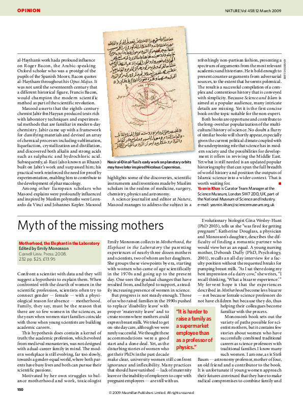 (PDF) Myth of the missing mothers