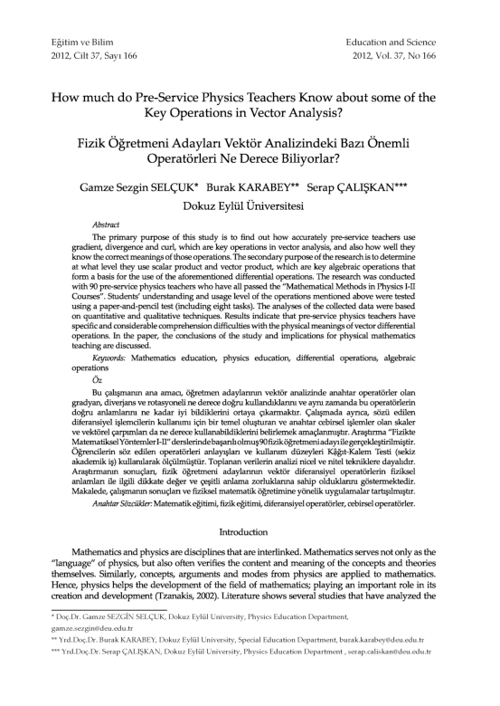 (PDF) How much do pre-service physics teachers know about some of the ...
