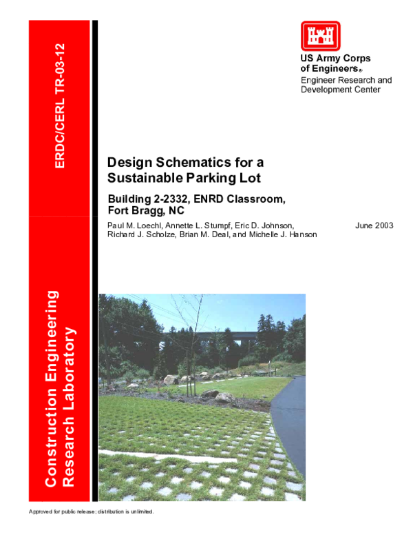 (PDF) Design Schematics for a Sustainable Parking Lot: Building 2-2332 ...