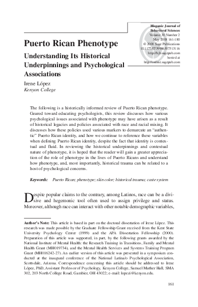 (PDF) Puerto Rican Phenotype