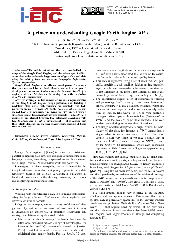 (PDF) A primer on understanding Google Earth Engine APIs