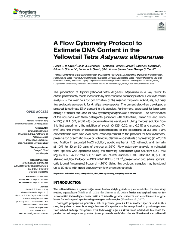 (PDF) A Flow Cytometry Protocol to Estimate DNA Content in the ...
