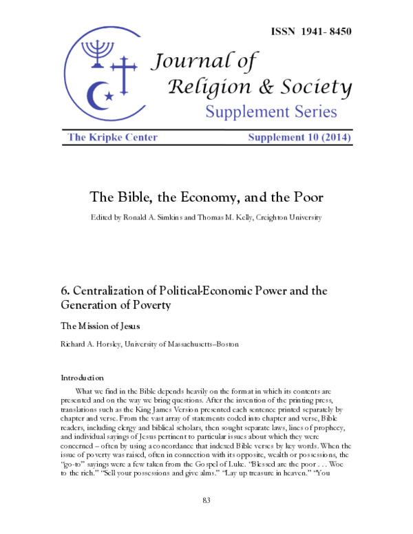 (PDF) Centralization of Political-Economic Power and the Generation of ...