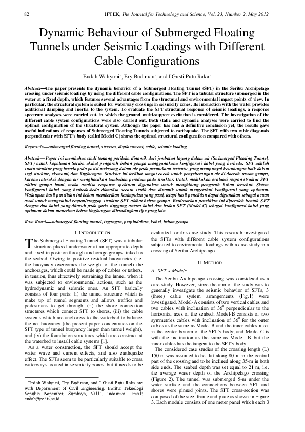 (PDF) Dynamic Analysis of Submerged Floating Tunnels Under Seismic Loading