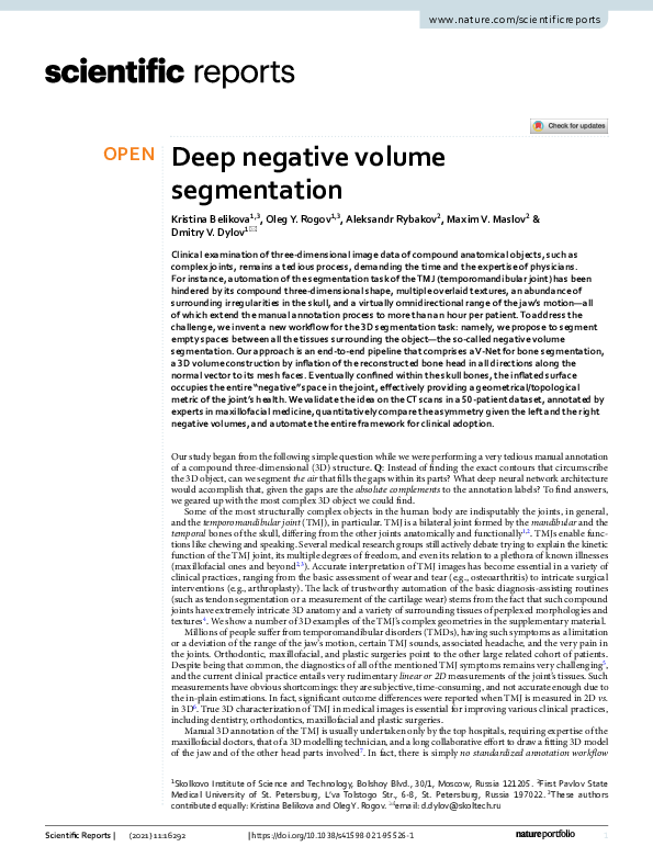 (PDF) Deep negative volume segmentation