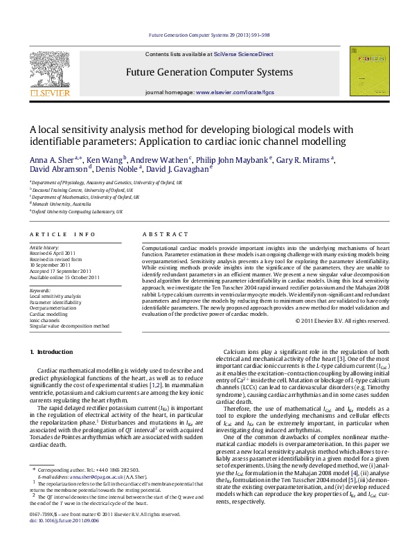 (PDF) A local sensitivity analysis method for developing biological ...