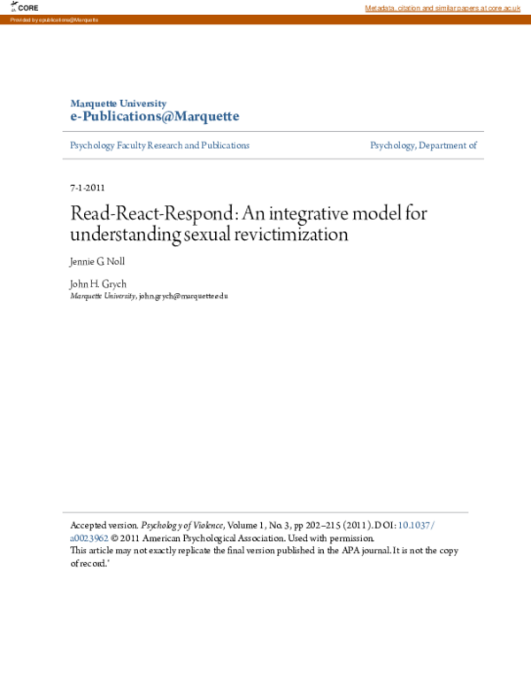 (PDF) Read-react-respond: An integrative model for understanding sexual ...