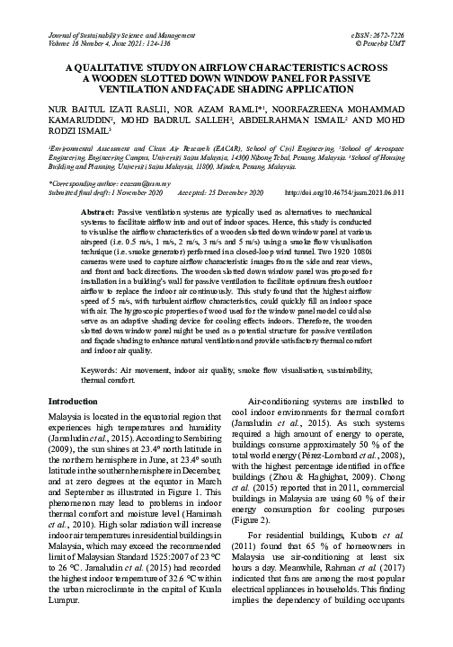(PDF) A Qualitative Study on Airflow Characteristics Across a Wooden ...
