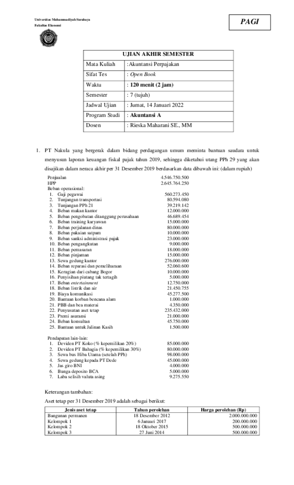 (PDF) Contoh soal akuntansi perpajakan