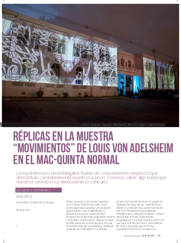 (PDF) Réplicas en la muestra "Movimientos" de Louis von Adelsheim en el ...