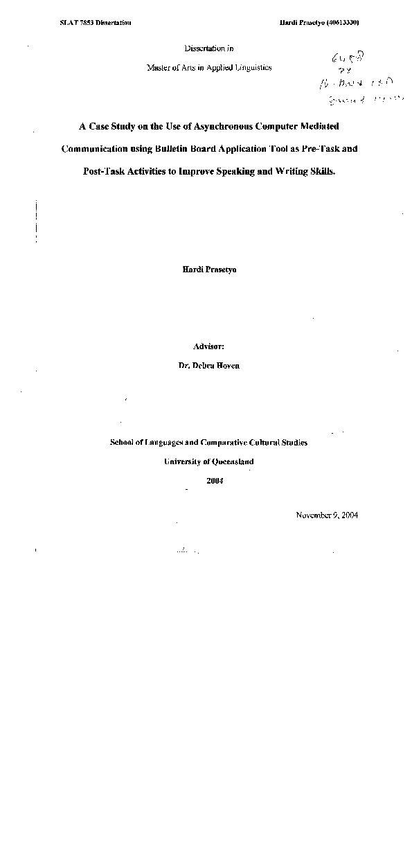 (PDF) A case study on the use of Asynchronous Computer Mediated ...
