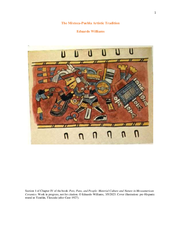 (PDF) The Mixteca Puebla Tradition