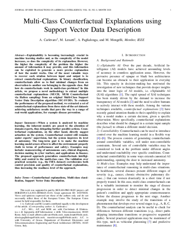 Pdf Multi Class Counterfactual Explanations Using Support Vector Data Description Alberto 9919