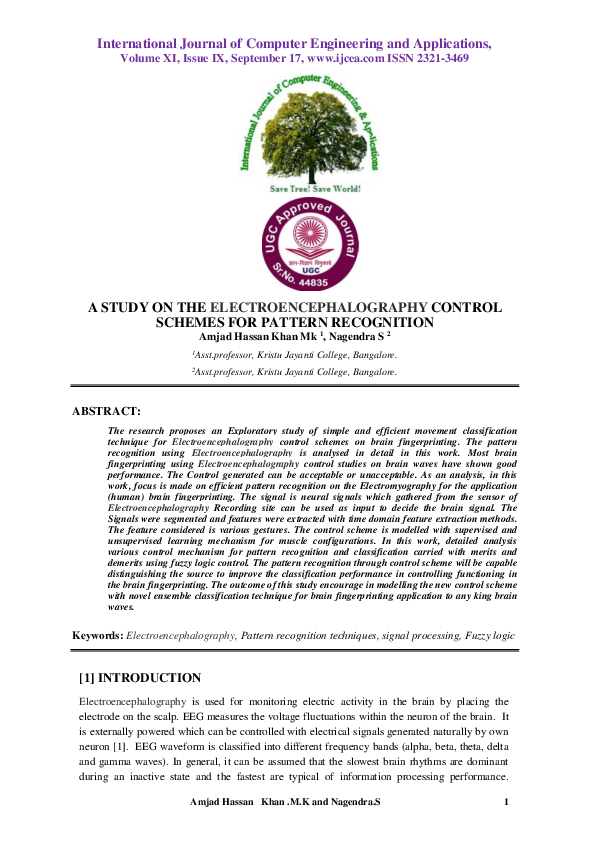 (PDF) A Study on the Electroencephalography Control Schemes for Pattern Recognition