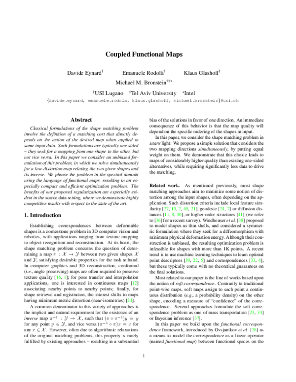 (PDF) Coupled Functional Maps