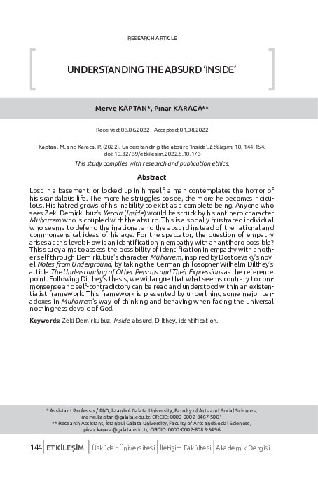 (PDF) Understanding the Absurd ‘Inside’