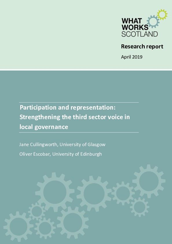 (PDF) Participation and representation: Strengthening the third sector ...