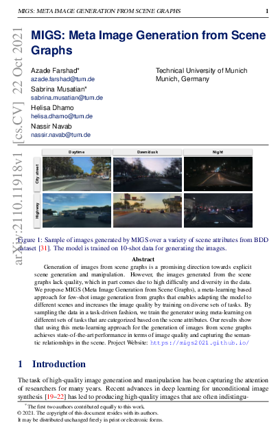 (PDF) MIGS: Generating Images from Scene Graphs