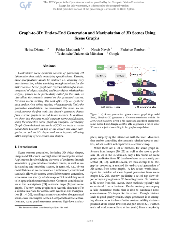 (PDF) Graph-to-3D: End-to-End Generation and Manipulation of 3D Scenes ...