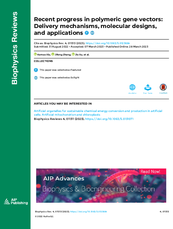 (PDF) Recent progress in polymeric gene vectors: Delivery mechanisms ...