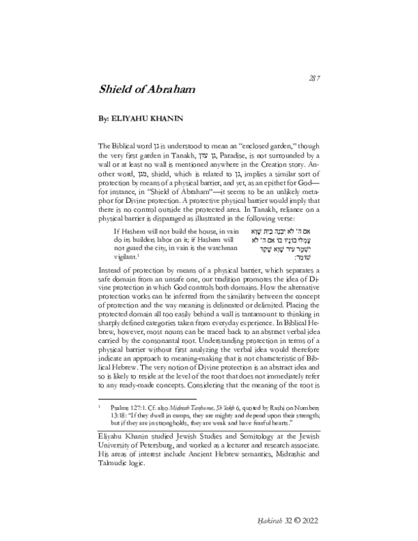 (PDF) Shield of Abraham