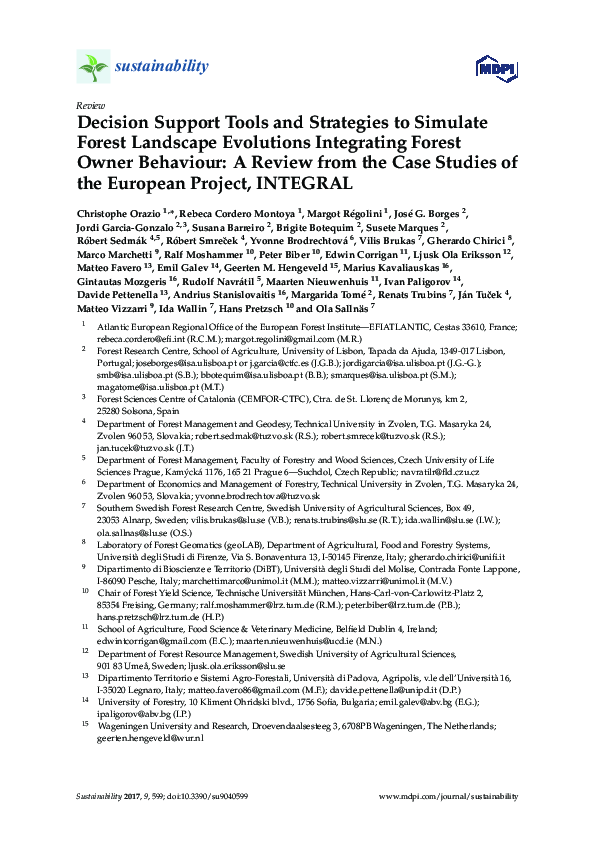 (PDF) Decision Support Tools and Strategies to Simulate Forest ...