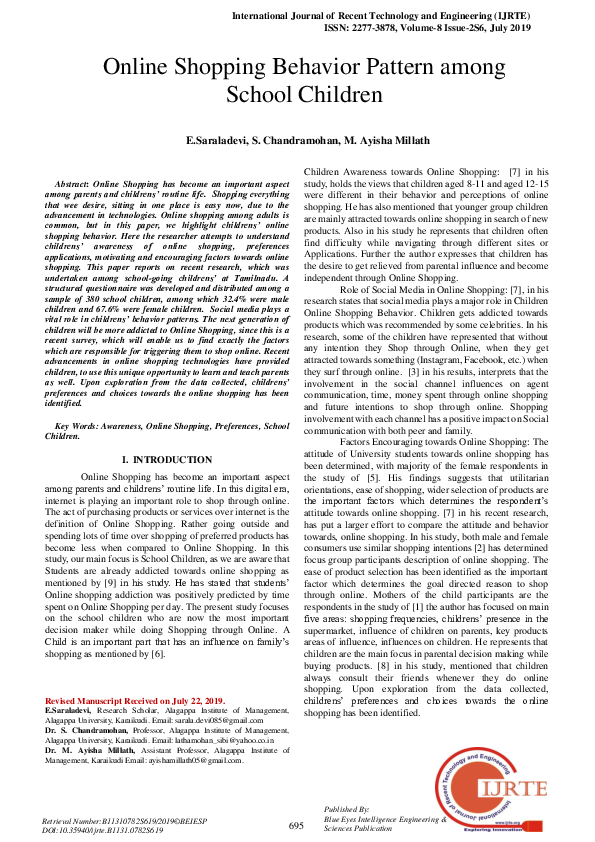 (PDF) Online shopping behaviour