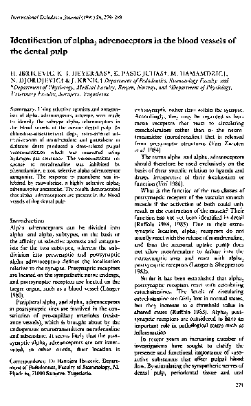 (PDF) Identification of alpha 2 adrenoceptors in the blood vessels of ...