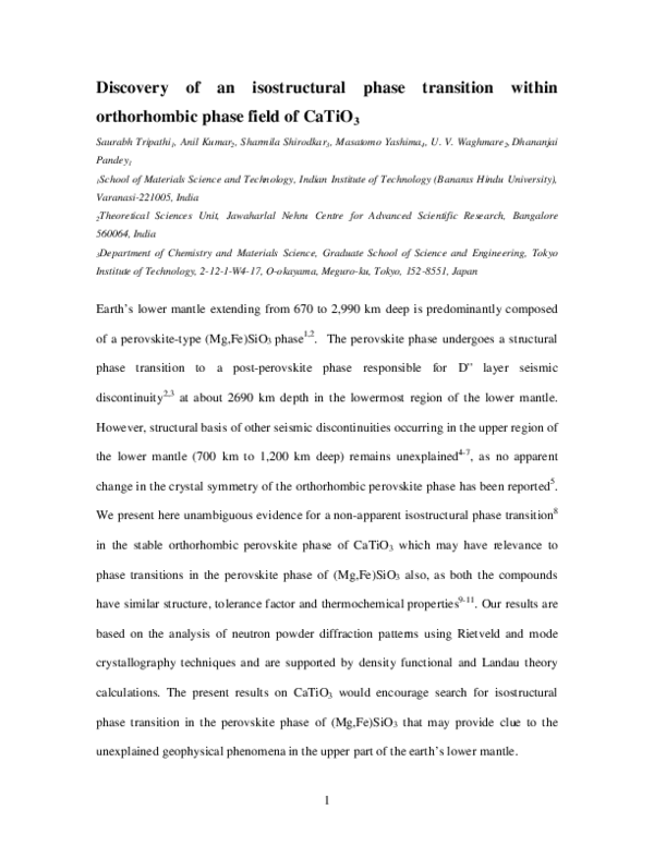 (PDF) Discovery of an isostructural phase transition within ...