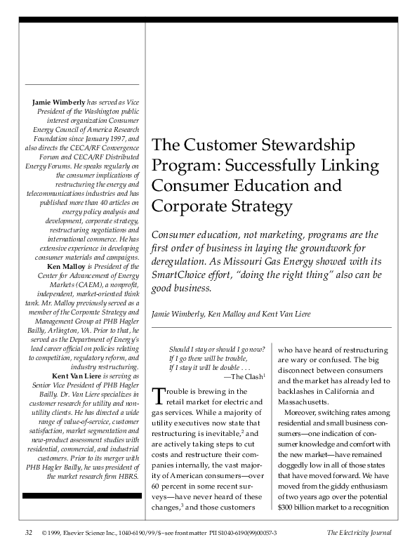 (PDF) The Customer Stewardship Program | Ken Malloy - Academia.edu