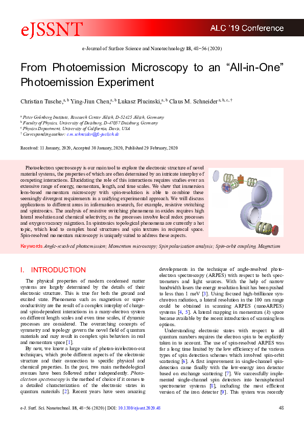 (PDF) From Photoemission Microscopy to an “All-in-One” Photoemission ...