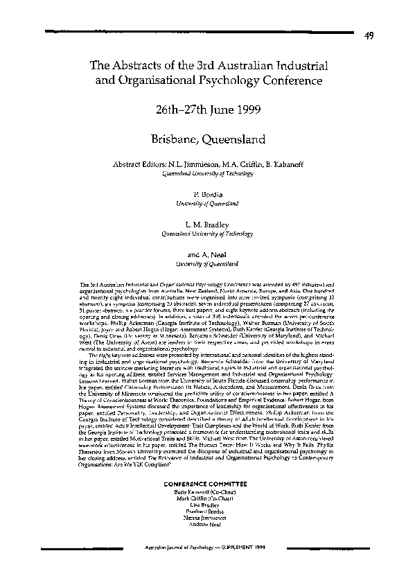 (PDF) The Abstracts of the 3rd Australian Industrial and Organisational ...