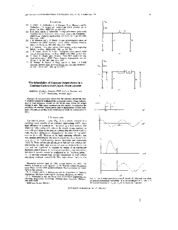 (PDF) The infeasibility of constant output power in a constant-current ...