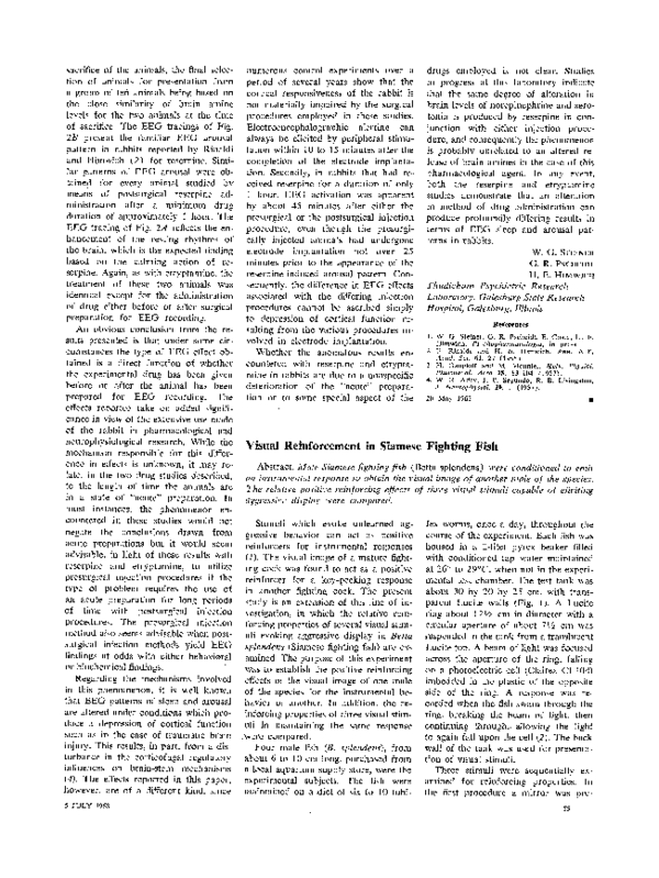 (PDF) Visual Reinforcement in Siamese Fighting Fish