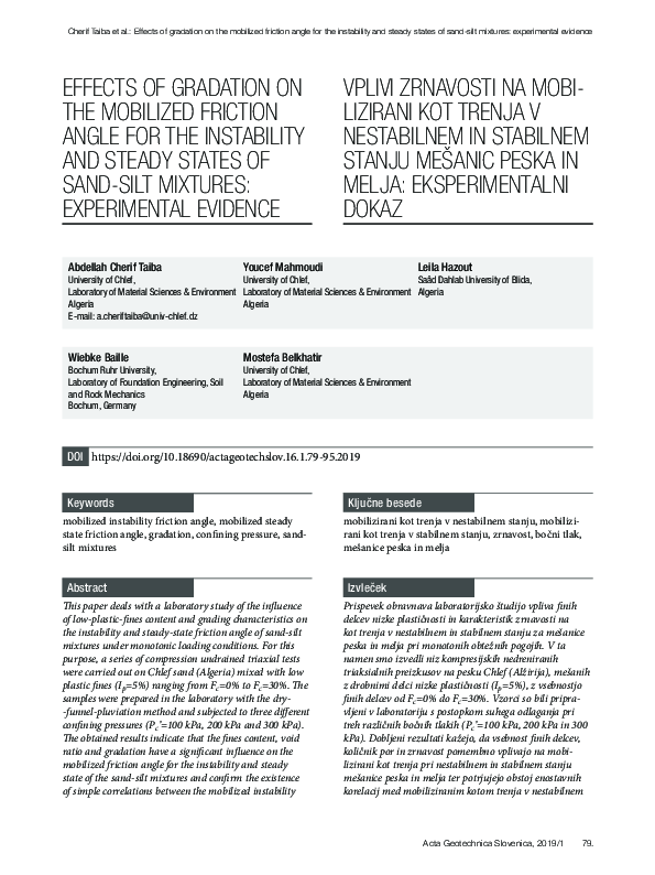 (PDF) Effects of gradation on the mobilized friction angle for the ...