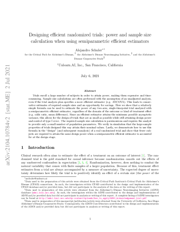 Pdf Designing Efficient Randomized Trials Power And Sample Size Calculation When Using