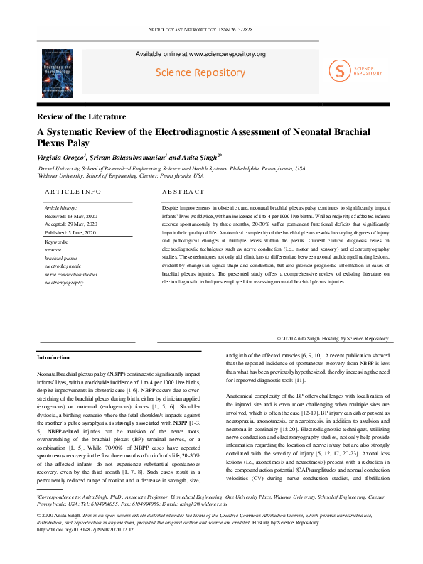 (PDF) A Systematic Review of the Electrodiagnostic Assessment of ...