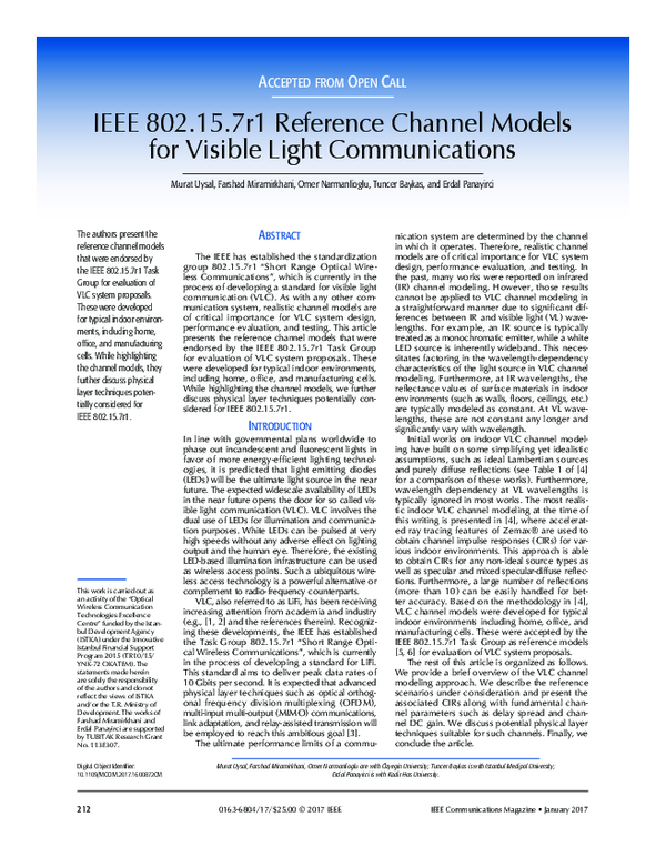(PDF) IEEE 802.15.7r1 Reference Channel Models for Visible Light ...
