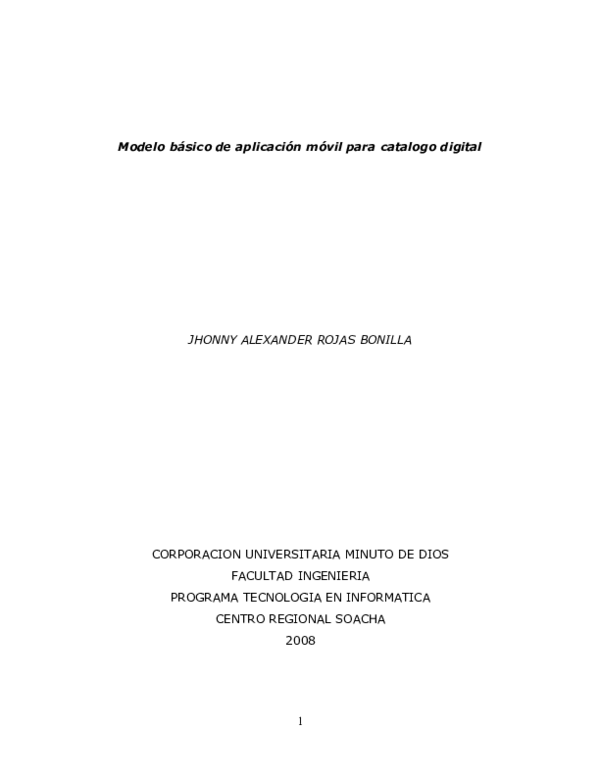 (PDF) Modelo básico de aplicación móvil para catalogo digital