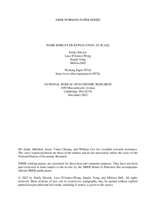 (PDF) Noise-Robust De-Duplication at Scale | Luca D'Amico-Wong ... (PDF) Noise-Robust De-Duplication at Scale | Luca D'Amico-Wong ...