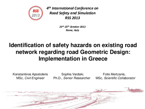 (PDF) Identification of safety hazards on existing road network ...