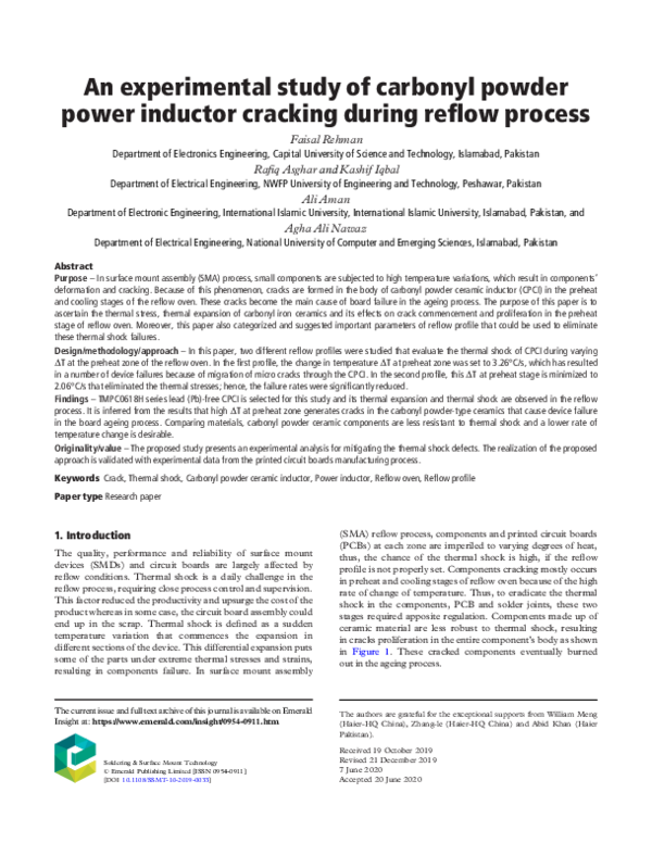 (PDF) Cracking in Carbonyl Inductors During Reflow
