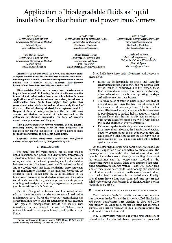 (PDF) Application of biodegradable fluids as liquid insulation for ...