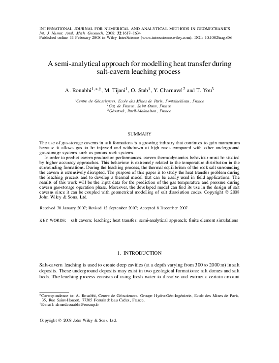 (PDF) A semi-analytical approach for modelling heat transfer during ...