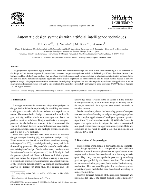 (PDF) Automatic design synthesis with artificial intelligence techniques
