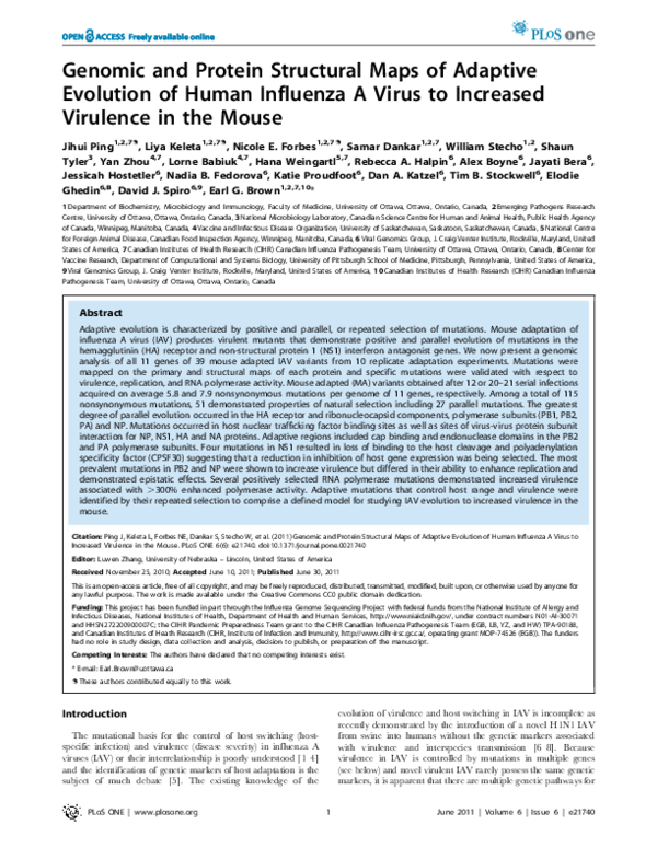 (PDF) Genomic and Protein Structural Maps of Adaptive Evolution of ...