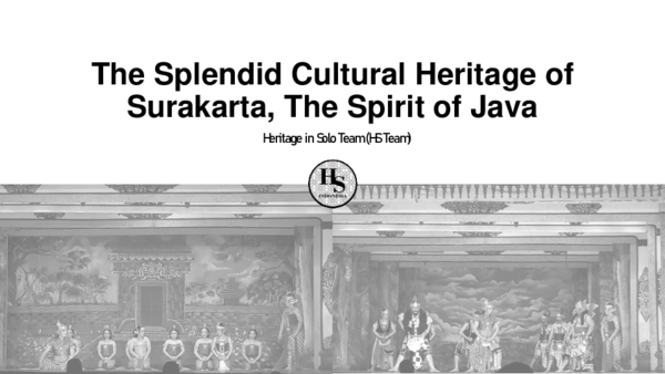 (PDF) The Splendid Cultural Heritage of Surakarta, The Spirit of Java, Wayang Orang Sriwedari