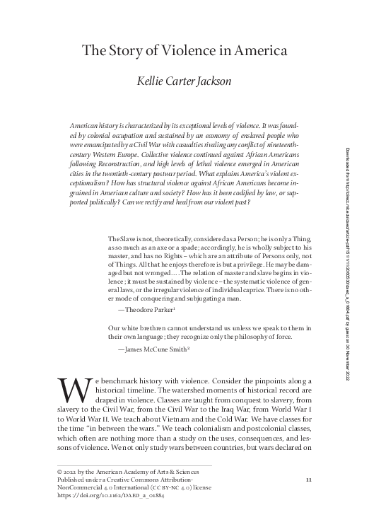 (PDF) The Story of Violence in America