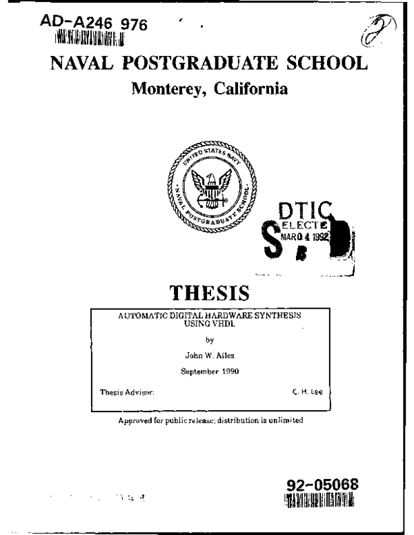 Pdf Automated Digital Hardware Synthesis Using Vhdl